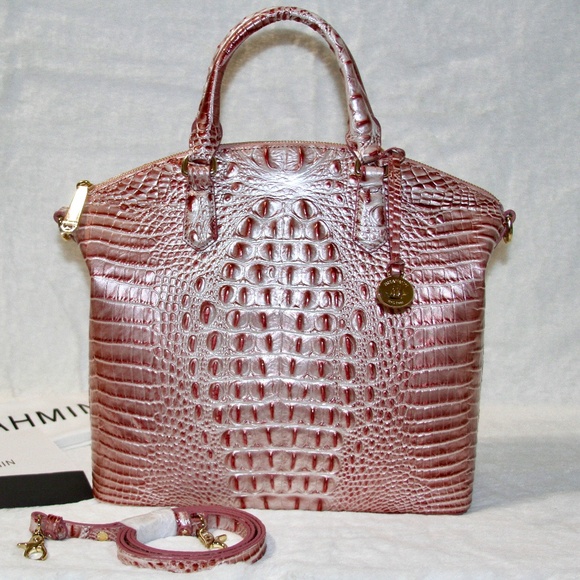Brahmin | Bags | Nwt Brahmin Large Duxbury Satchel Pink Icing Melbourne ...